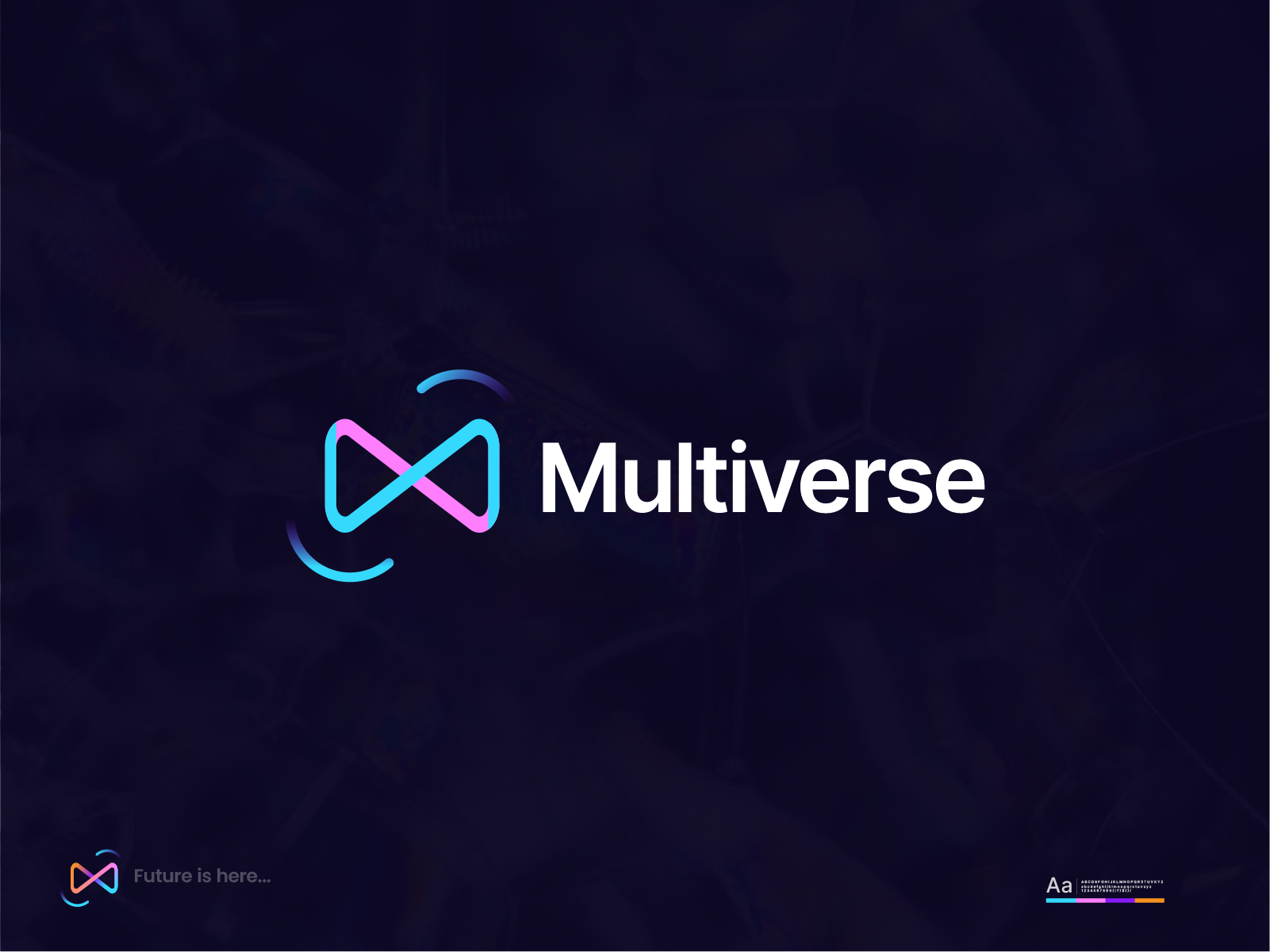 meta -crypto - futuristic - virtual reality logo - multiverse