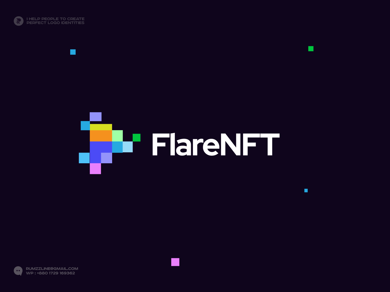 NFT Logo, Digital Art, Blockchain, Crypto, Web3, Futuristic